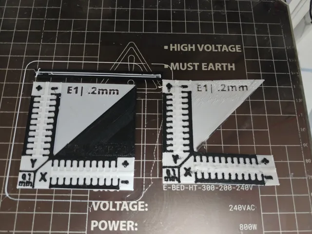 X, Y and Z calibration tool for IDEX / dual extruder / dual color 3D ...