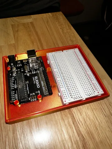 arduino uno + breadboard holder by adam ho | Download free STL model | Printables.com