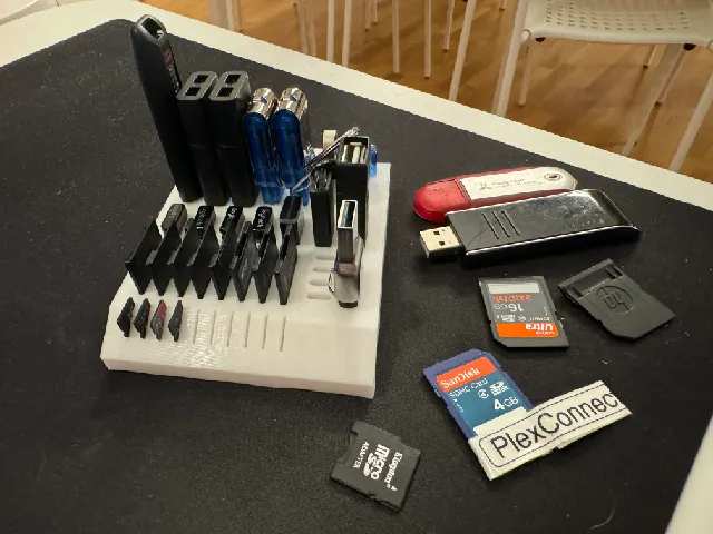 Make of USB, SD, MicroSD holder by Axillatem | Download free STL model ...