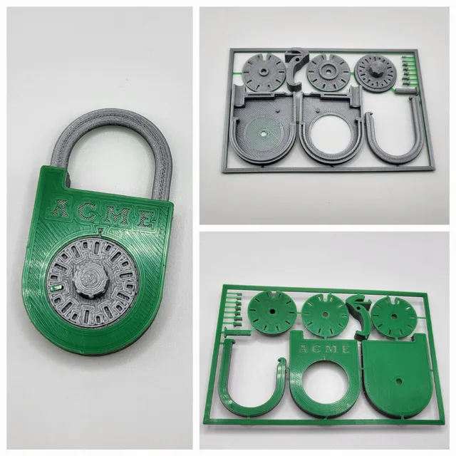 Make of 3-Digit Combination Padlock Kit Card by Dr Operator | Download ...