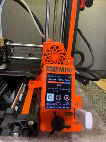 Prusa Mini Screen Mount with USB vF2 by Jeff I | Download free STL ...