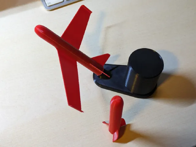Make of Desktop Whomp Rocket & Glider - Angled Launcher by Angel ...