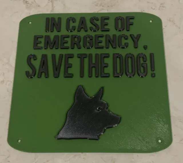 Make of Sign "Save the dogs" by MeltinPlastic | Download free STL model ...