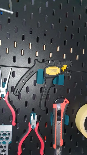 Make of "Jokari Super 4 Plus" wire stripper mount for IKEA Skådis ...