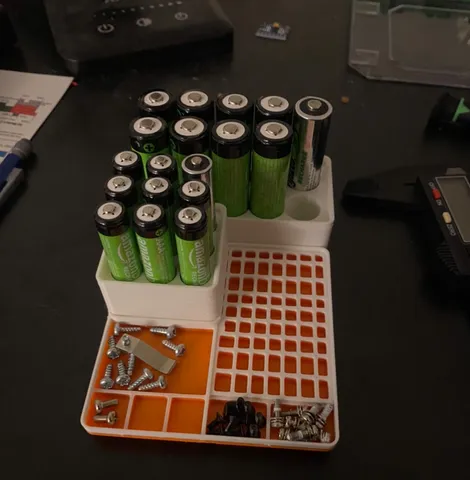 V3.1 Gridfinity Big/Small Parts Project Tray W/ 1x1 Screw Bin, 63 Slot Grid Magnet Tray ...