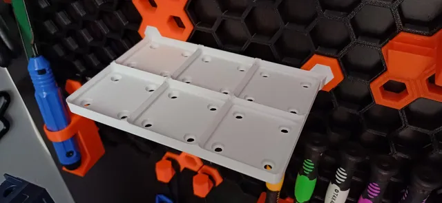 Make of Gridfinity Honeycomb Storage Wall Stronger Base Plates by ...