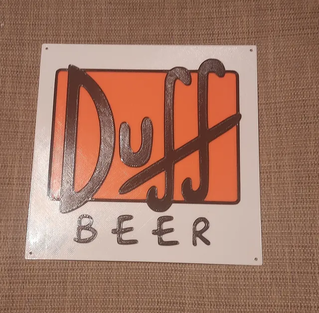 Make of Simpson's Duff Beer Sign 3 Color by Jamie Carroll | Download ...
