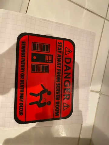 Danger: Stay away from Server Room #2 - REMIX by spec997 | Download free STL model | Printables.com