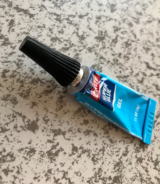 Make of Super Glue/CA Adhesive Bottle Nozzle & Cap [Stick Fast/Rockler ...