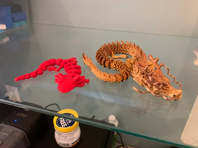 Make of Articulated Axolotl - V2.7 (New PrusaSlicer fixes) by Kevin ...