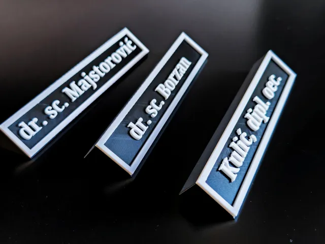 Customizable Desk Name Plate by KnotHead | Download free STL model ...