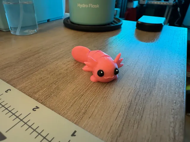Cute Flexy Axolotl (print in place) by Trails5V | Download free STL model | Printables.com