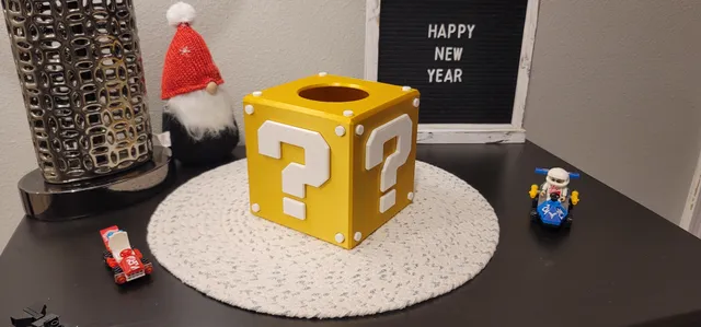 Question Mark Block Tissue Box Cover by D | Download free STL model ...