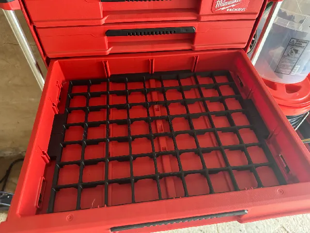 Gridfinity Plate for the Milwaukee Packout Drawer Toolboxes. by A. Gonz ...