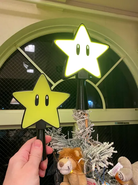 Make of Mario Star Christmas Tree topper by kenneyd | Download free STL ...