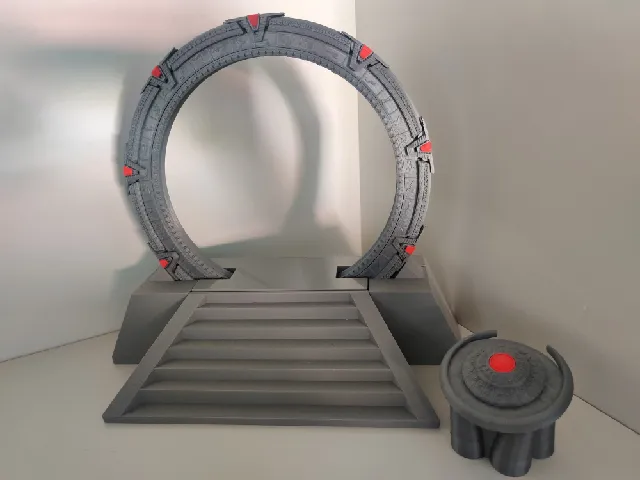 Stargate in an off-world pedestal with a DHD by Martin | Download free ...