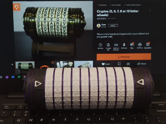 Make of Cryptex (5, 6, 7, 8 or 10 letter wheels) by Andor_Yoko ...