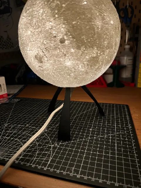 Make of Moon Lamp stand from Ikea Svallet lamp parts by Sagakei ...
