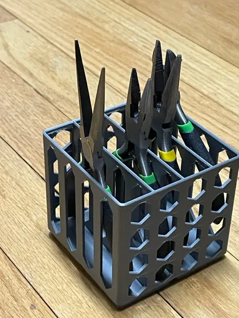 Make of Gridfinity Pliers Stand 2x2 and 2 types Hex and Circles by Bill ...