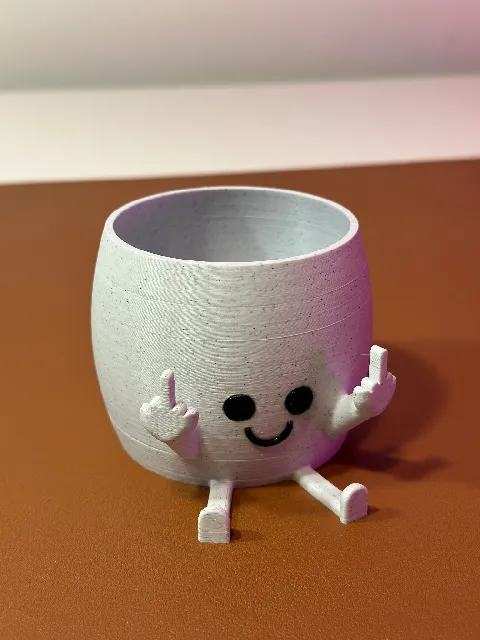 Make of Middle Finger Happy Pot by rb | Download free STL model ...