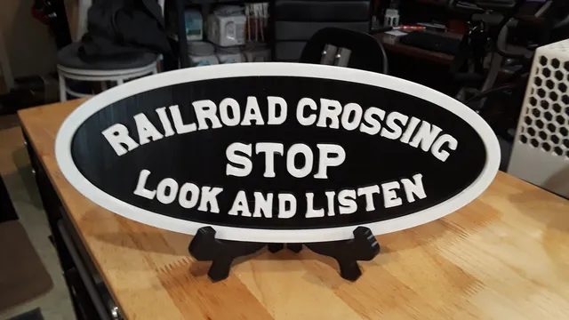 Make of Train sign Railroad Crossong Stop Look and Listen by Grantj ...