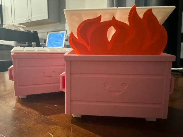 Make of Dumpster Fire (Little Dumpy) by Rob | Download free STL model ...