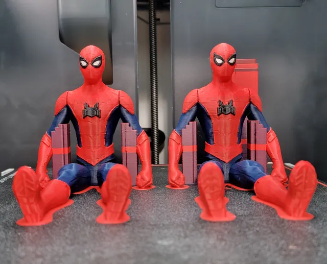 Make of 4 Color Articulating Spider-Man 3mf file by Mayhem Makes ...