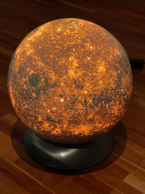 Make of Lithophane Moon Lamp with Wide Screw Base by Hindenberg ...