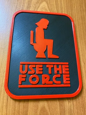 Star Wars toilet sign (use the force) by Leonardo3Printi | Download ...