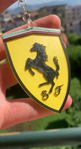 Ferrari Logo Keychain by AlemhReview | Download free STL model ...