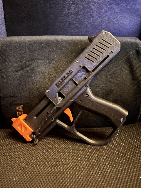 Make of SKLEP mk1_Shell ejecting Nerf string blaster by cUBeCUTTER ...