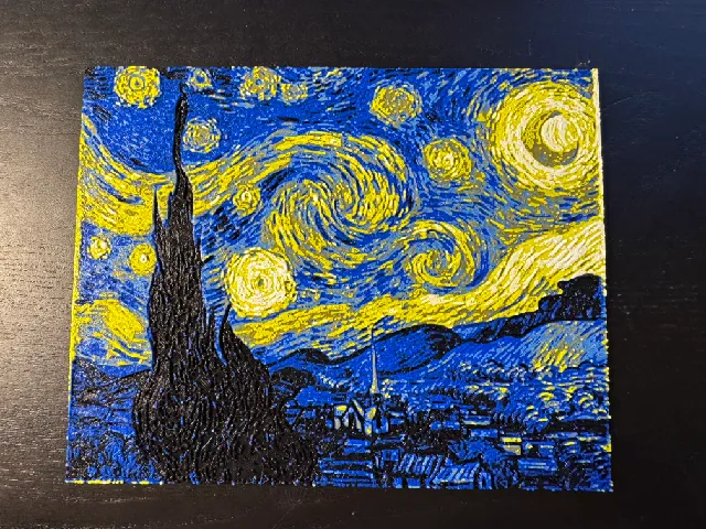 The Starry Night - HueForge by jdlg2065 | Download free STL model ...