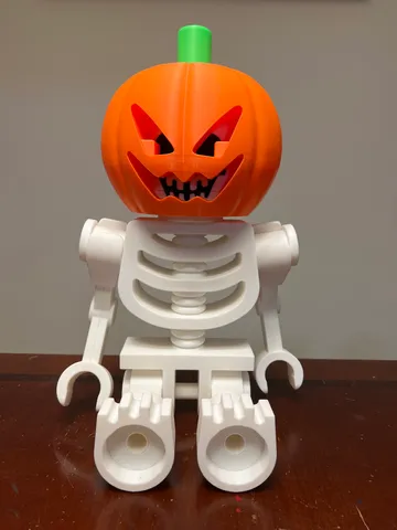 Pumpkin Head for Lego-like Skeleton (10:1 scale) by Atomic-Goober ...