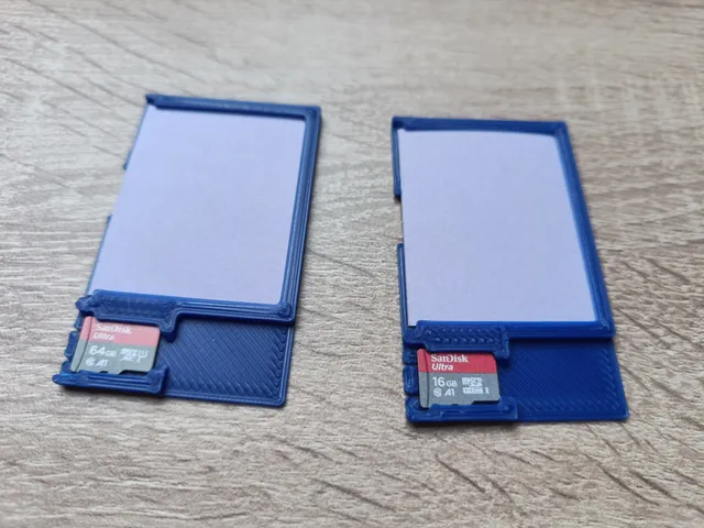 microSD card rack and label card holder by ron | Download free STL ...