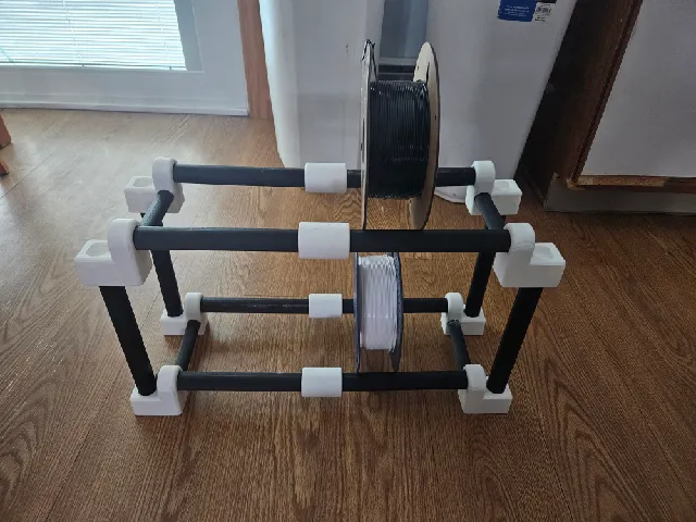 Fully 3D Printed Modular Filament Rack by Dustin Verser | Download free ...