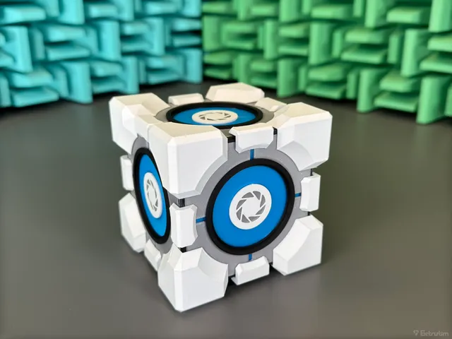 Make of Portal Weighted Storage & Companion Cube by Extrutim | Download ...