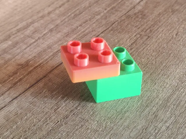Make of 🧱 Lego Duplo 2x2 brick half height Easy print by DusBus ...
