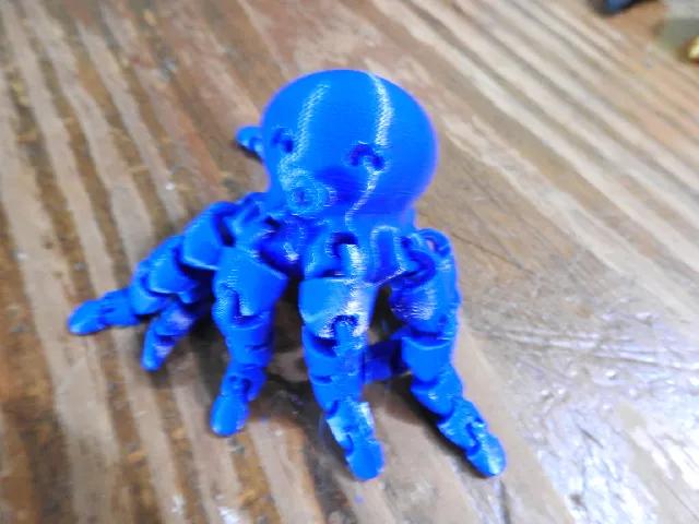 Make of Articulated Octopus Keychain by 3d printer guy | Download free ...