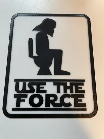 Star Wars toilet sign (use the force) by Leonardo3Printi | Download ...