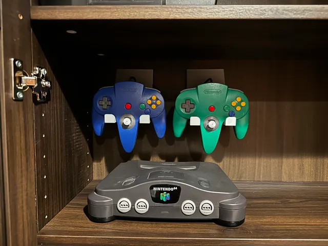 Make of N64 (plus N64-Boomerang) Controller Display Shelf by p0tat0 ...