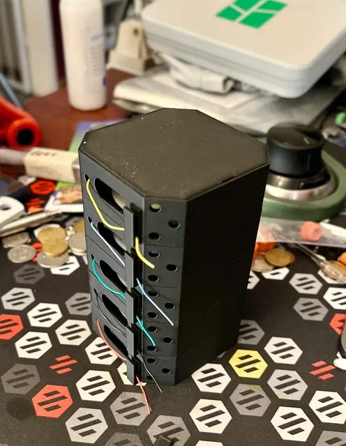Make of Modular 2D stackable ultra compact wire spool holder by AxField | Download free STL ...