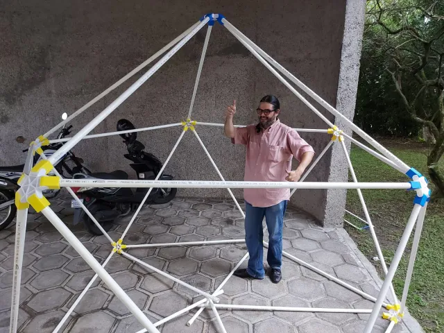 Geodesic Greenhouse - Articulating PVC Joints by Conr8r | Download free ...