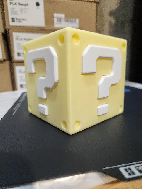 Make of Mario Question Mark Cube by Damon pelino | Download free STL ...