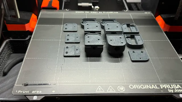 Make of *Remixed* Prusa XL Tool Change Wiper / Brush *Floating holes ...