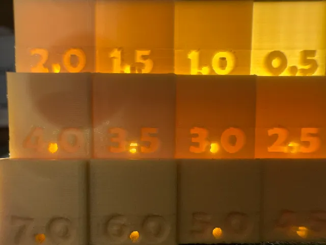 Make of Lithophane Thickness Calibration Tile by Thomas McKelvey ...