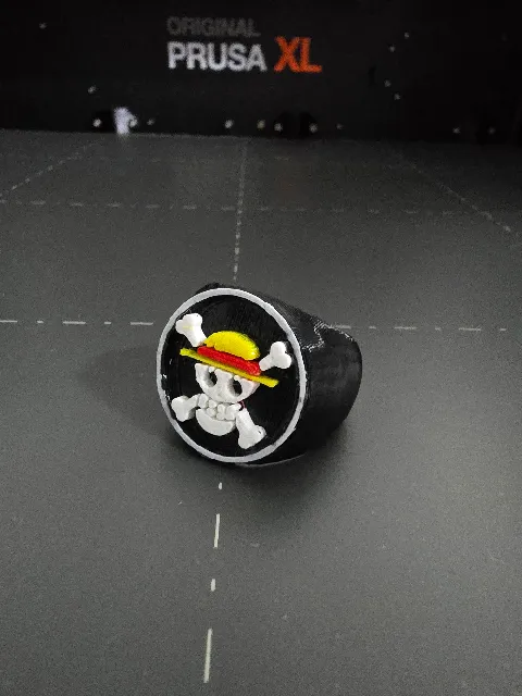 Make of One Piece Luffy Flag Ring by Regis | Download free STL model ...