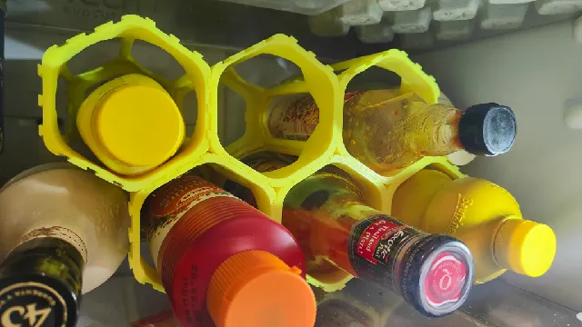 Smaller Honeycomb Interlocking Water Bottle Rack by BN3D | Download ...