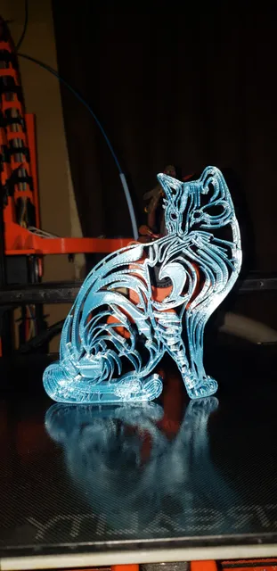 Make of Wireframe Cat Sculpture by Ninja | Download free STL model ...