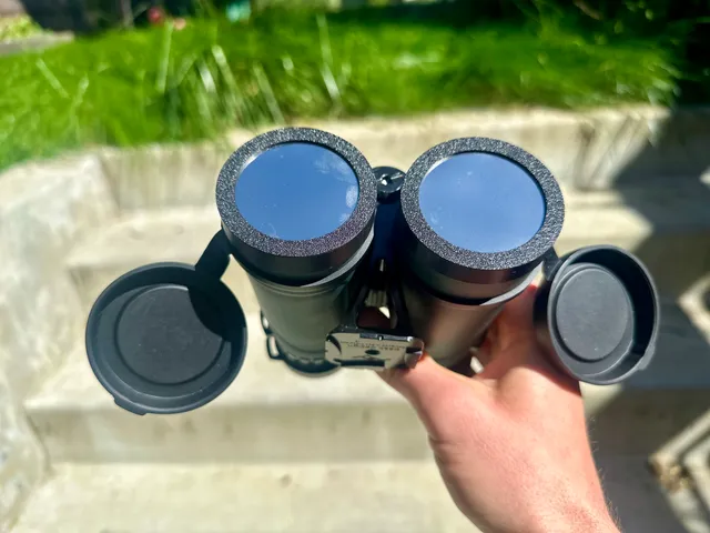 Parametric solar filter for binoculars, with nubs for soft lens border ...