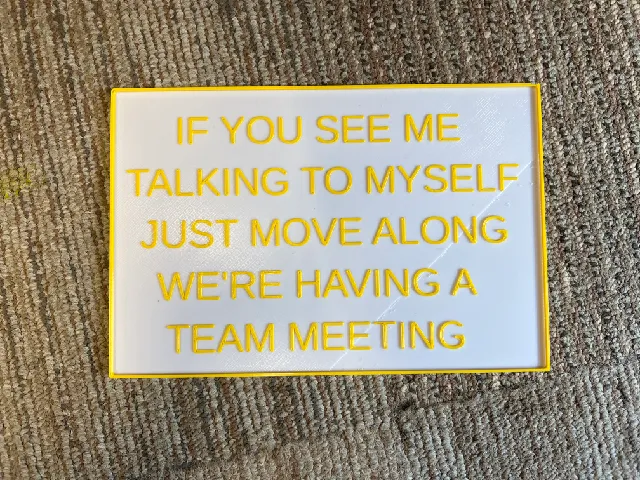 Make of Team Meeting Sign by nwilk123 | Download free STL model ...